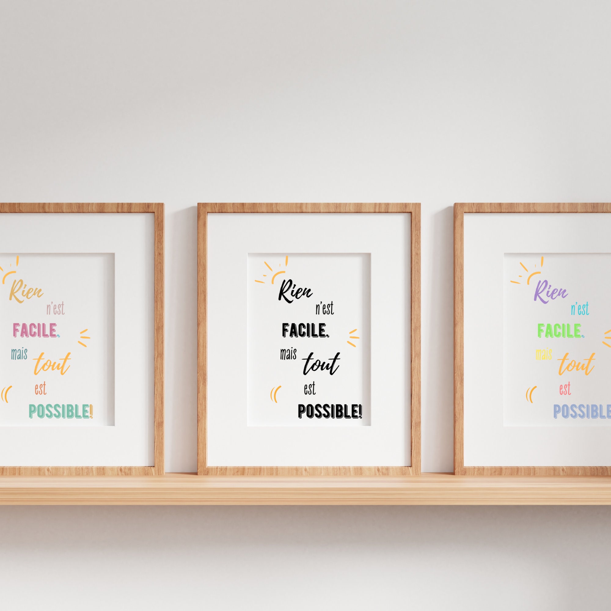 French Classroom Poster - Rien N'est Facile, Mais Tout Est Possible ...
