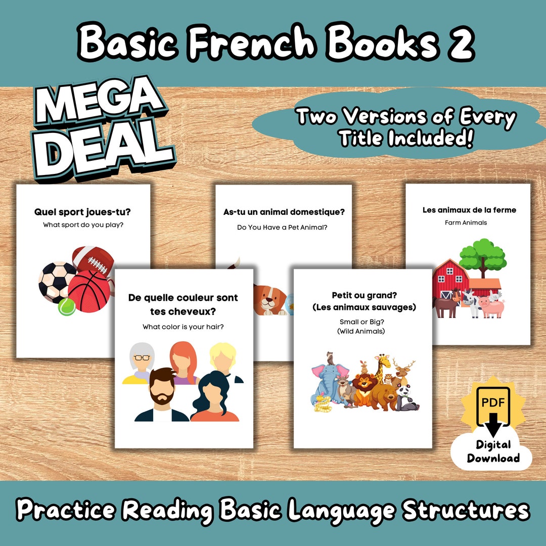 Bundle 2: Basic French Language Structure Books (FSL Classroom ...