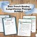 BUNDLE Basic French Reading Comprehensions (french Learning, Classroom ...