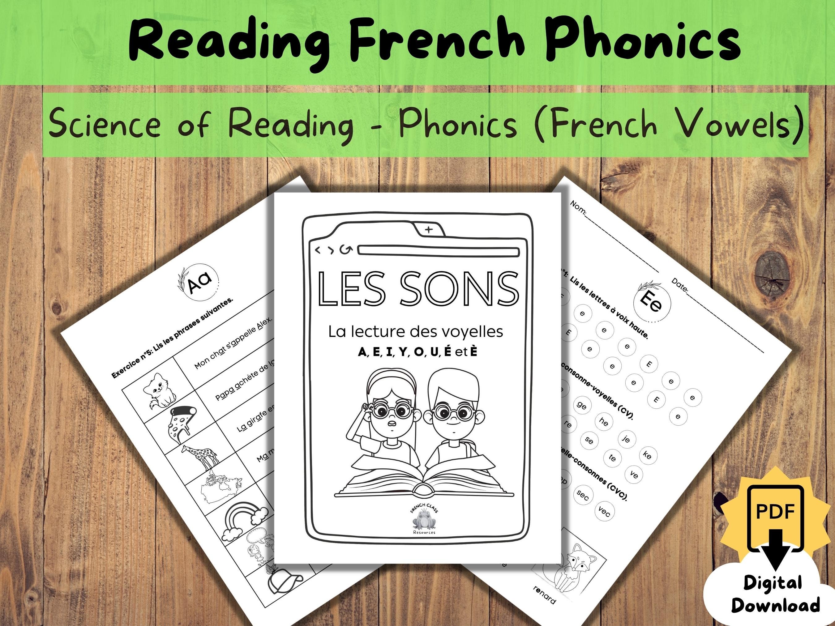 Reading French Phonics (science of Reading, French Vowels, Français, La ...