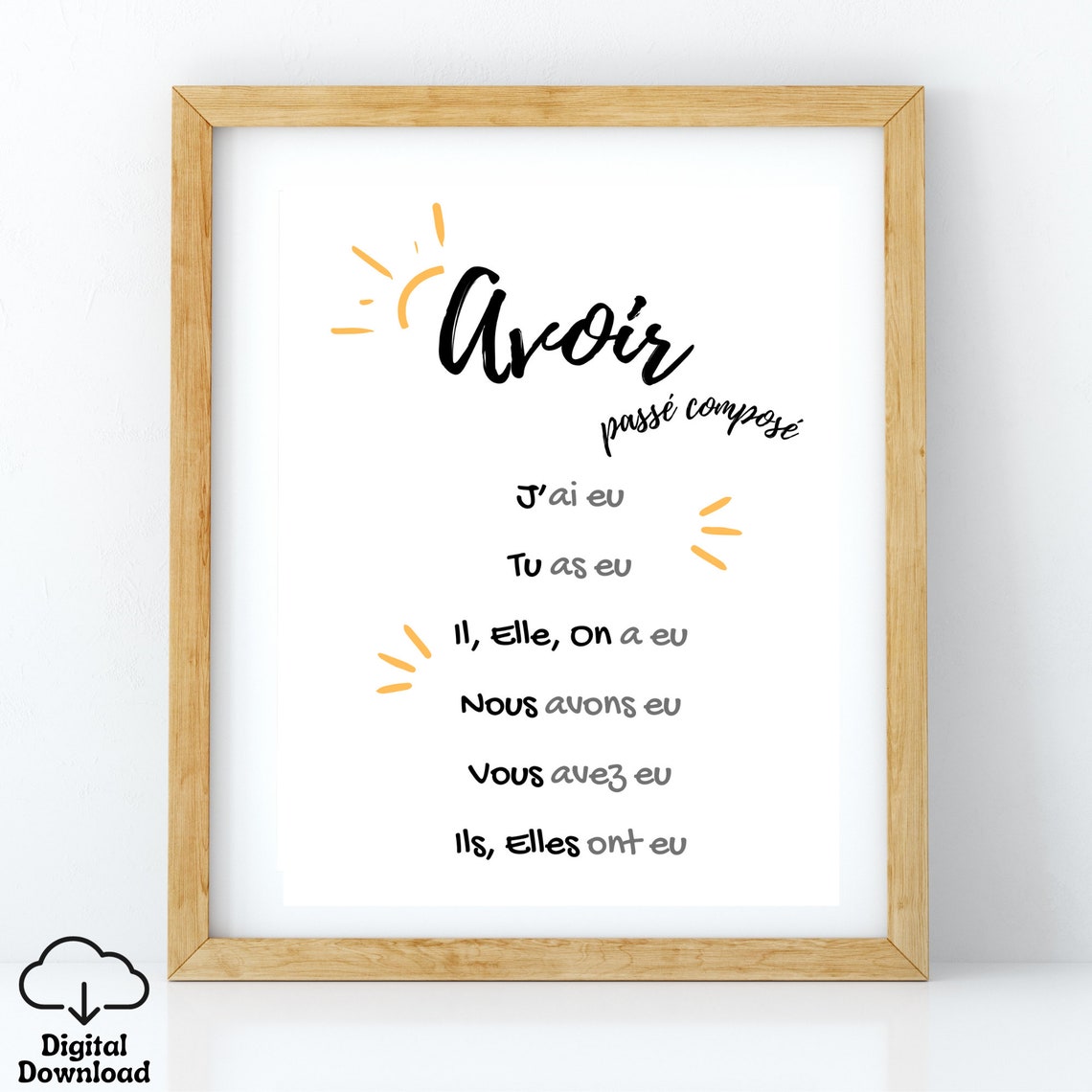 French Classroom Posters Les Verbes Aimer, Aller, Avoir, Être Et Faire ...