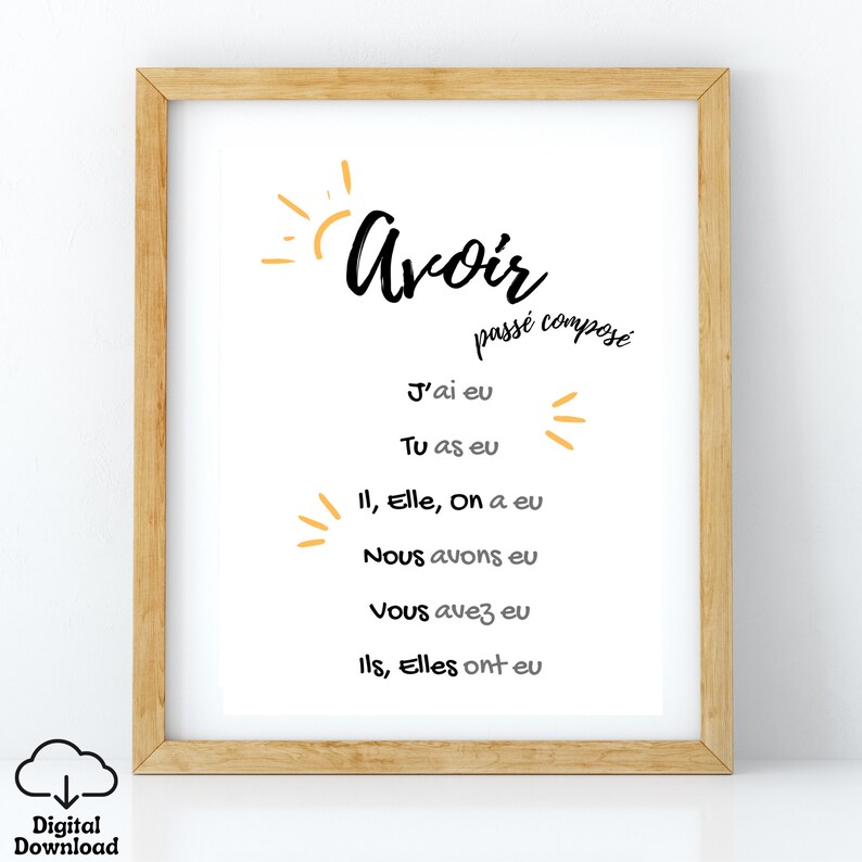 French Classroom Posters - Les Verbes Aimer, Aller, Avoir, Être Et ...