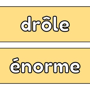 French Adjectives for Classroom Word Walls (french Vocabulary ...