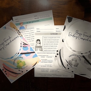 Basic French Reading Comprehension (french Learning, Classroom ...