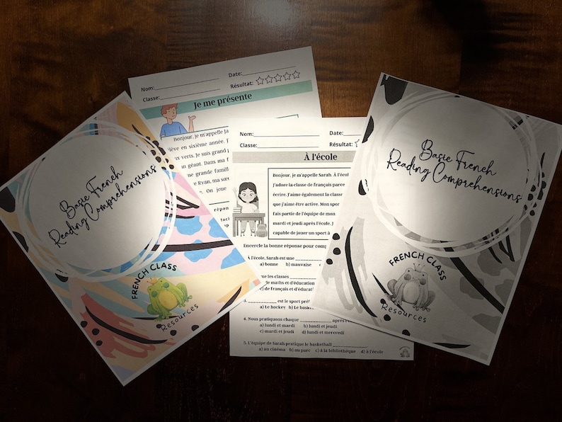 Basic French Reading Comprehension (french Learning, Classroom ...