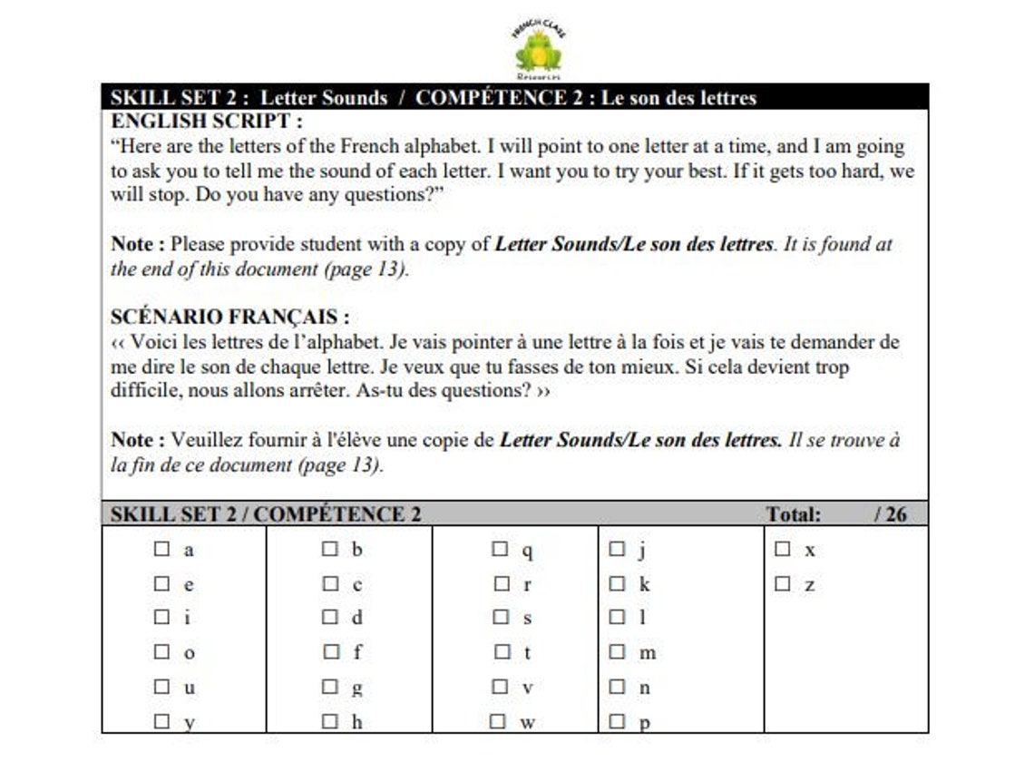 French Phonics Assessment (science of Reading, French Decoding, French ...