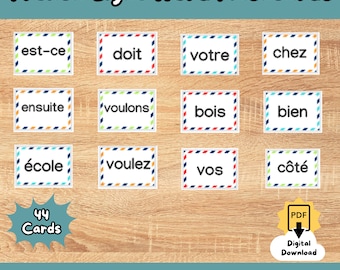 French Sight Word Flashcards level 4 Basic French Learning, Classroom ...