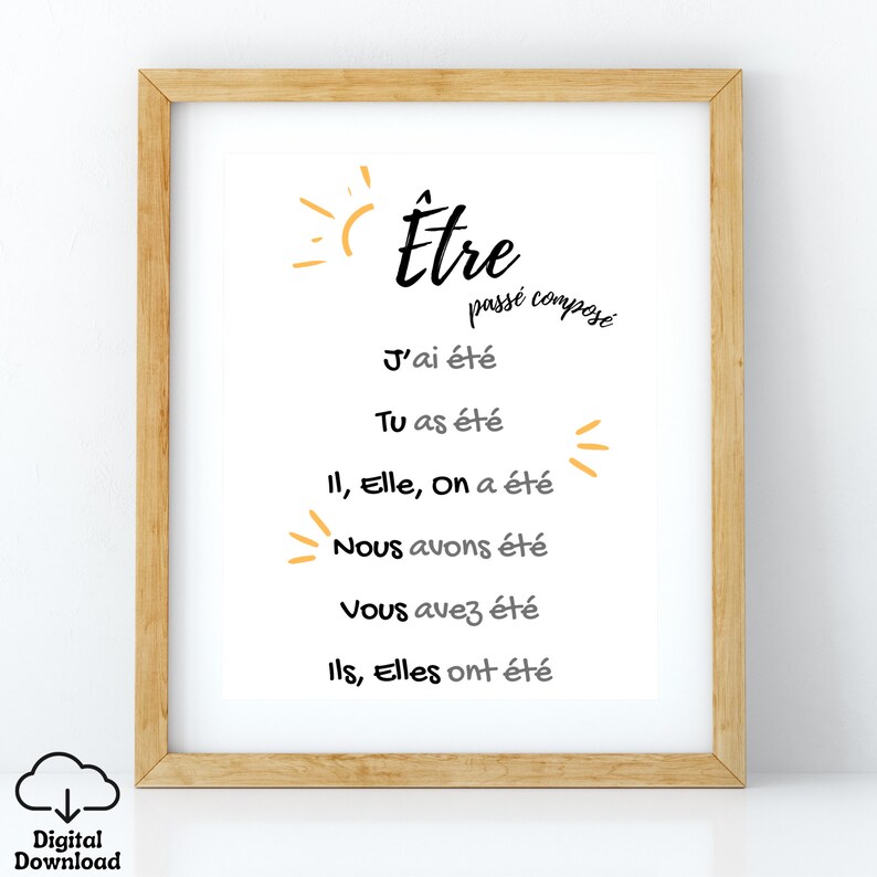 French Classroom Poster Le Verbe ÊTRE classroom Decor, Language ...
