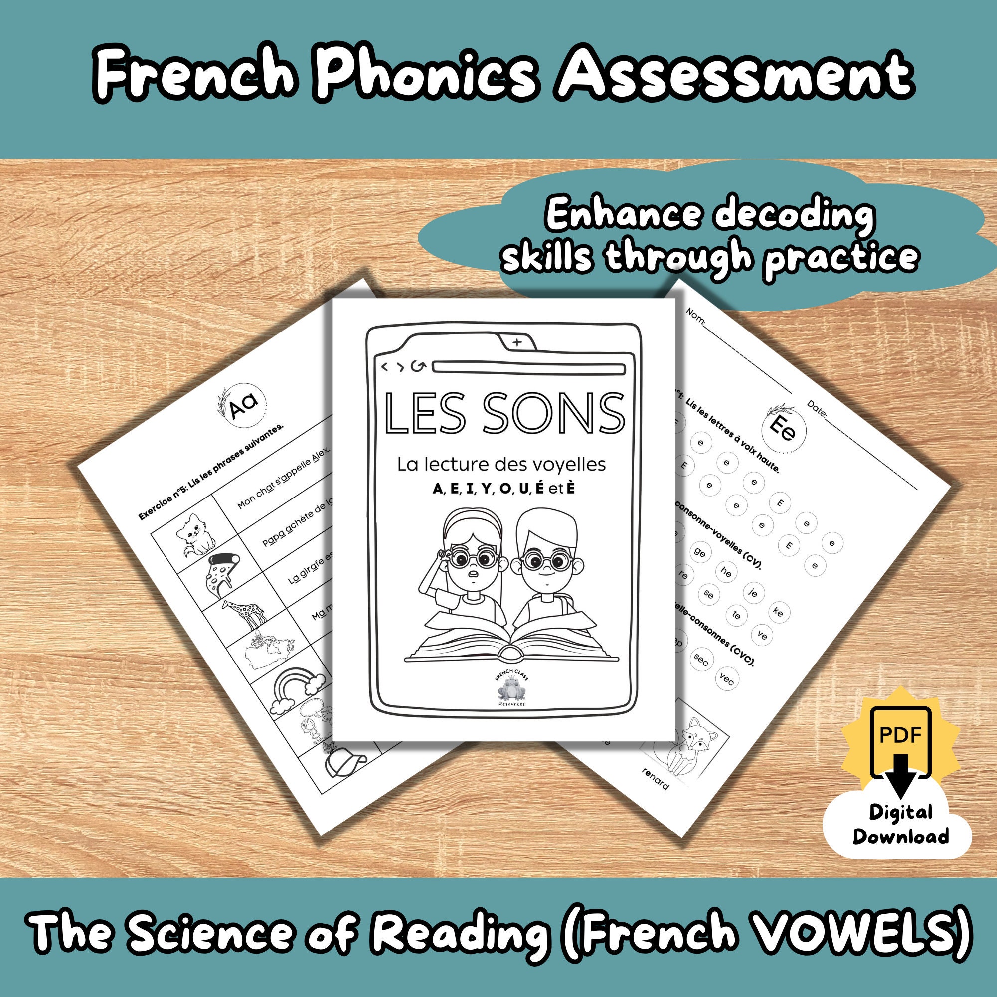 Reading French Phonics (science of Reading, French Vowels, Français, La ...