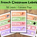 French Classroom Labels (vocabulary, FSL Instruction, Editable Labels ...