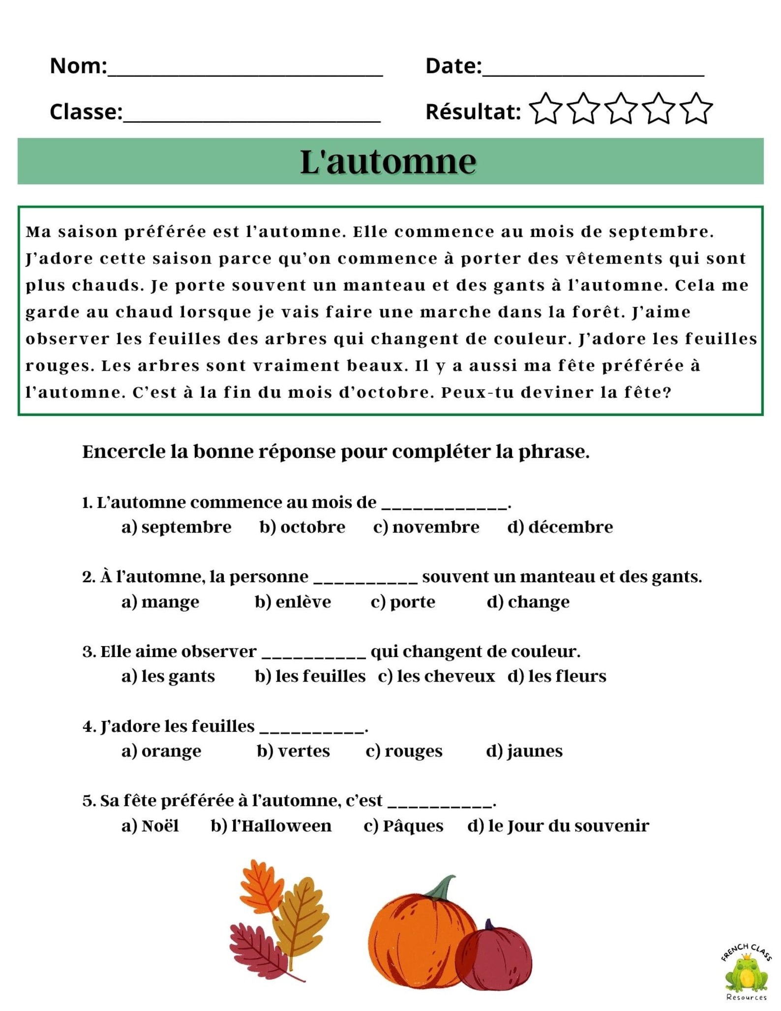 Basic French Reading Comprehension french Learning Classroom - Etsy