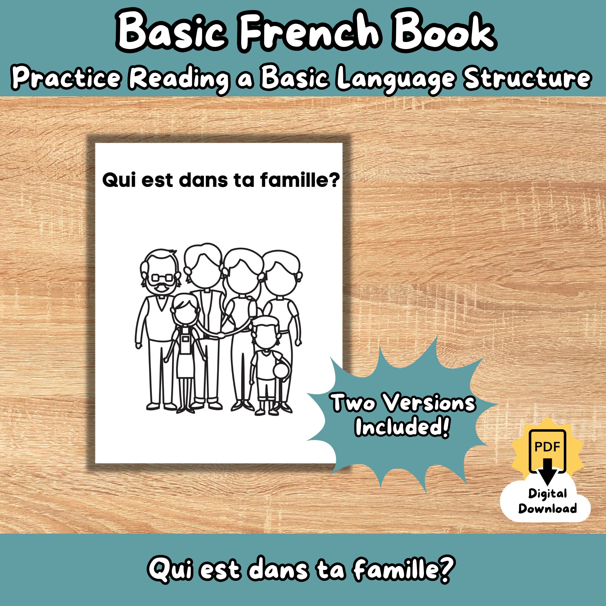 Qui Est Dans Ta Famille? (basic French Language Structure Book, FSL ...