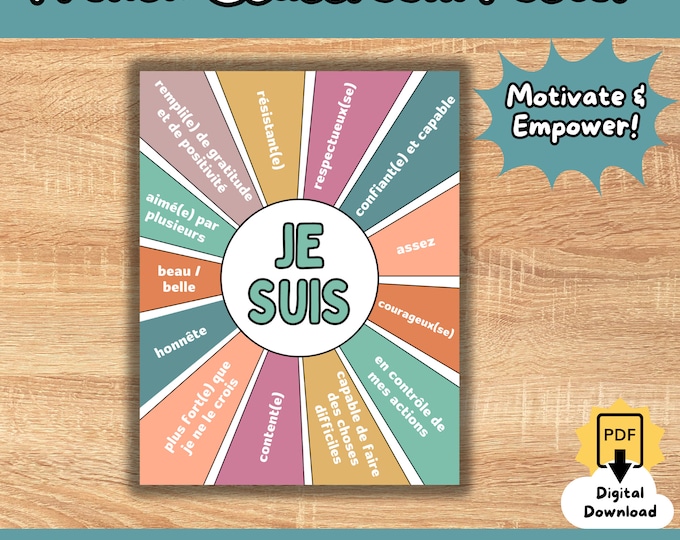 FRENCH CLASSROOM POSTERS | Growth Mindset and Motivational Posters for ...