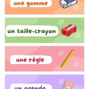 French Classroom Labels (vocabulary, FSL Instruction, Editable Labels ...