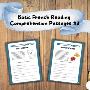 Basic French Reading Comprehension #2 (french Learning, Classroom ...