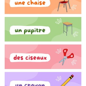 French Classroom Labels (vocabulary, FSL Instruction, Editable Labels ...
