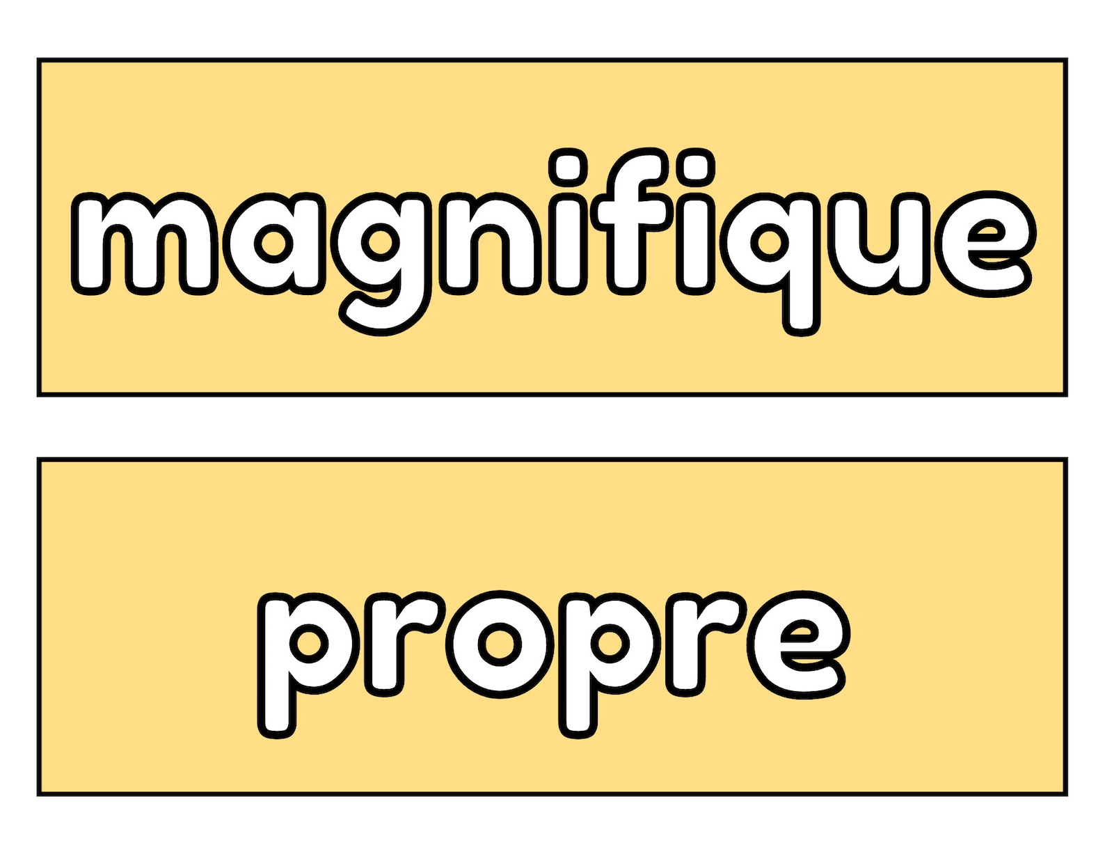 French Adjectives for Classroom Word Walls (french Vocabulary ...