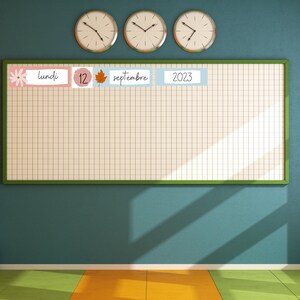 French Flip Calendar - Classroom Decor, French Days of the Week, French ...