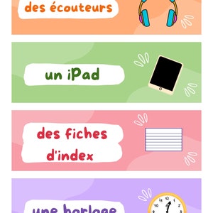 French Classroom Labels (vocabulary, FSL Instruction, Editable Labels ...