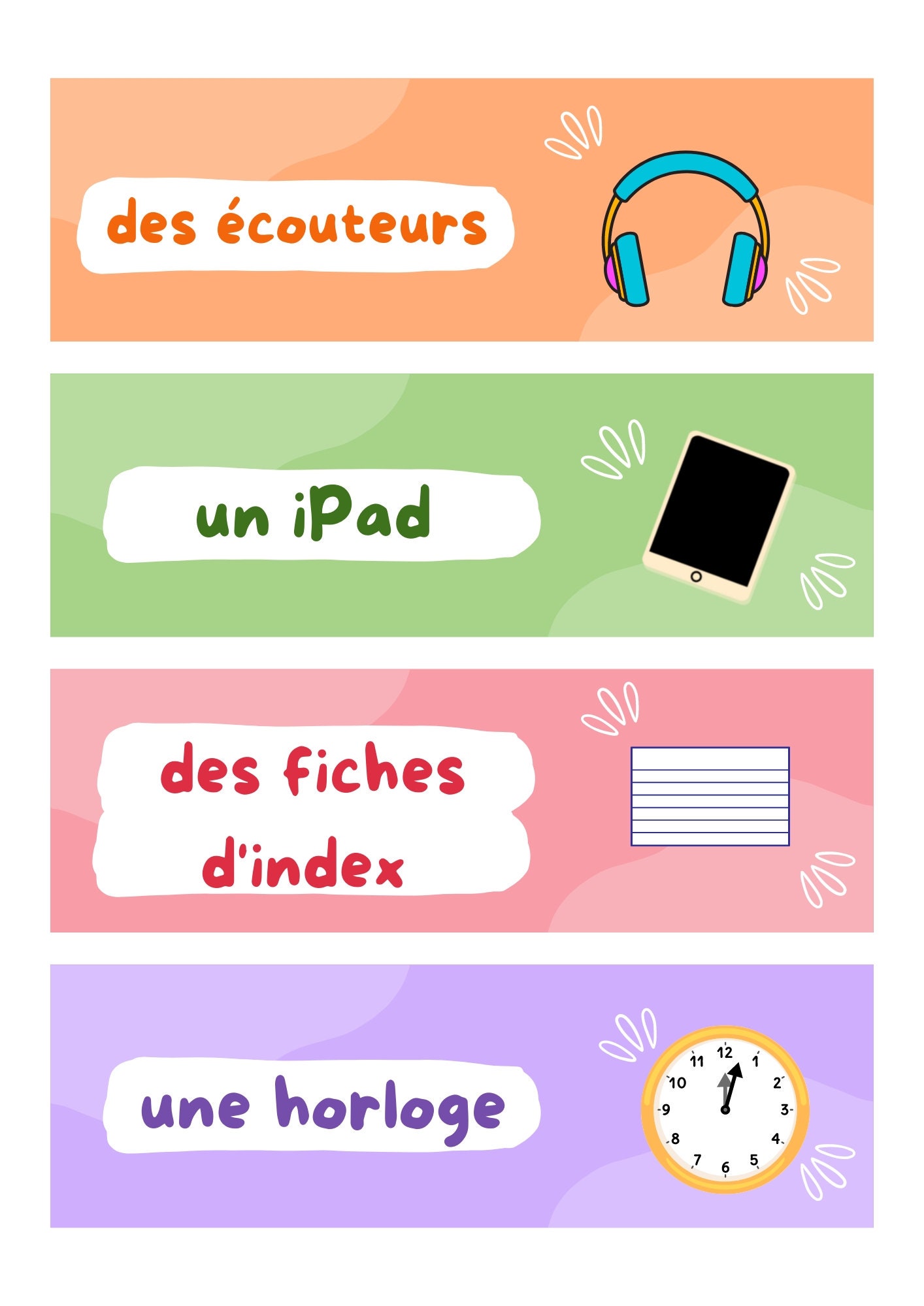 French Classroom Labels (vocabulary, FSL Instruction, Editable Labels ...