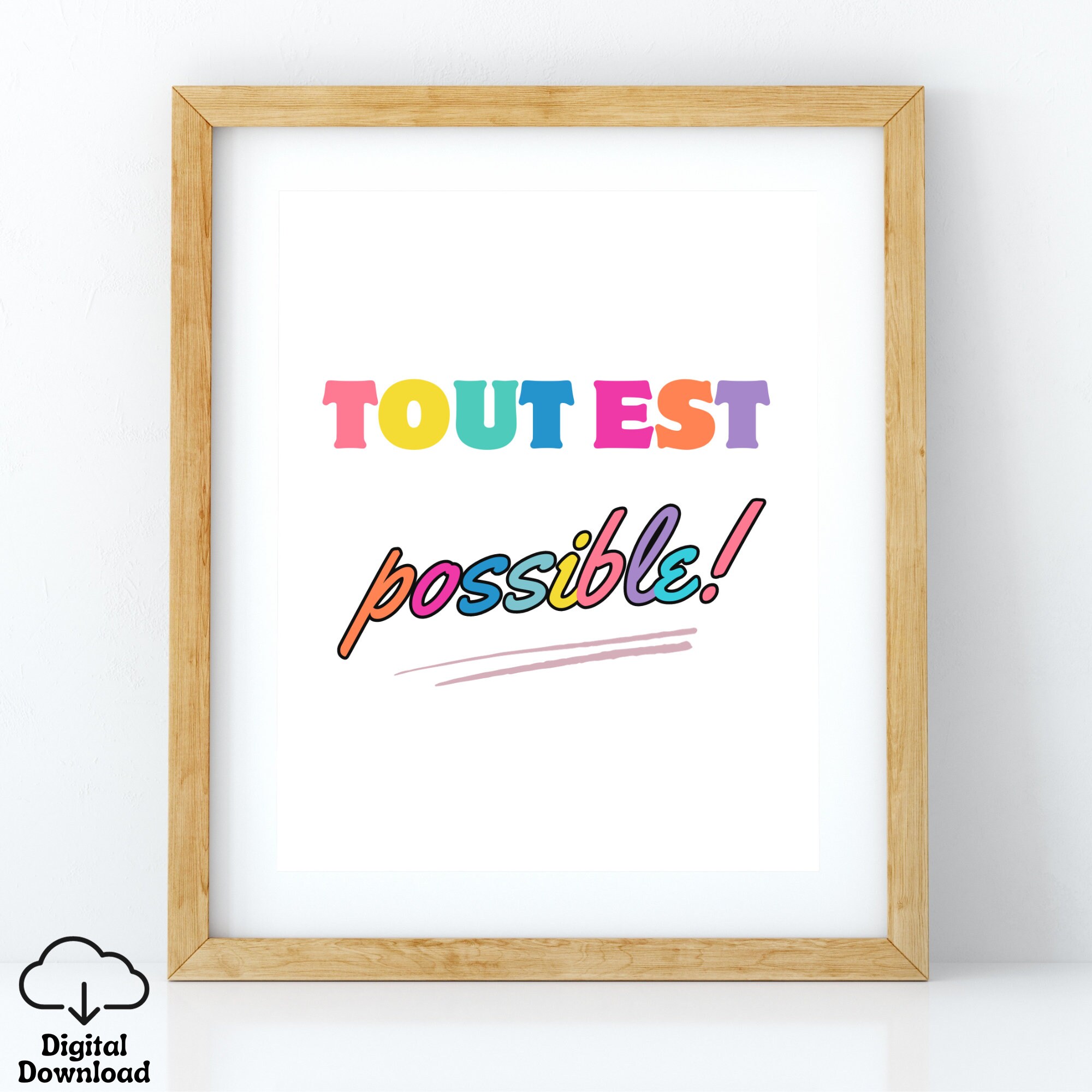 French Classroom Poster - Tout Est Possible! (classroom Decor ...