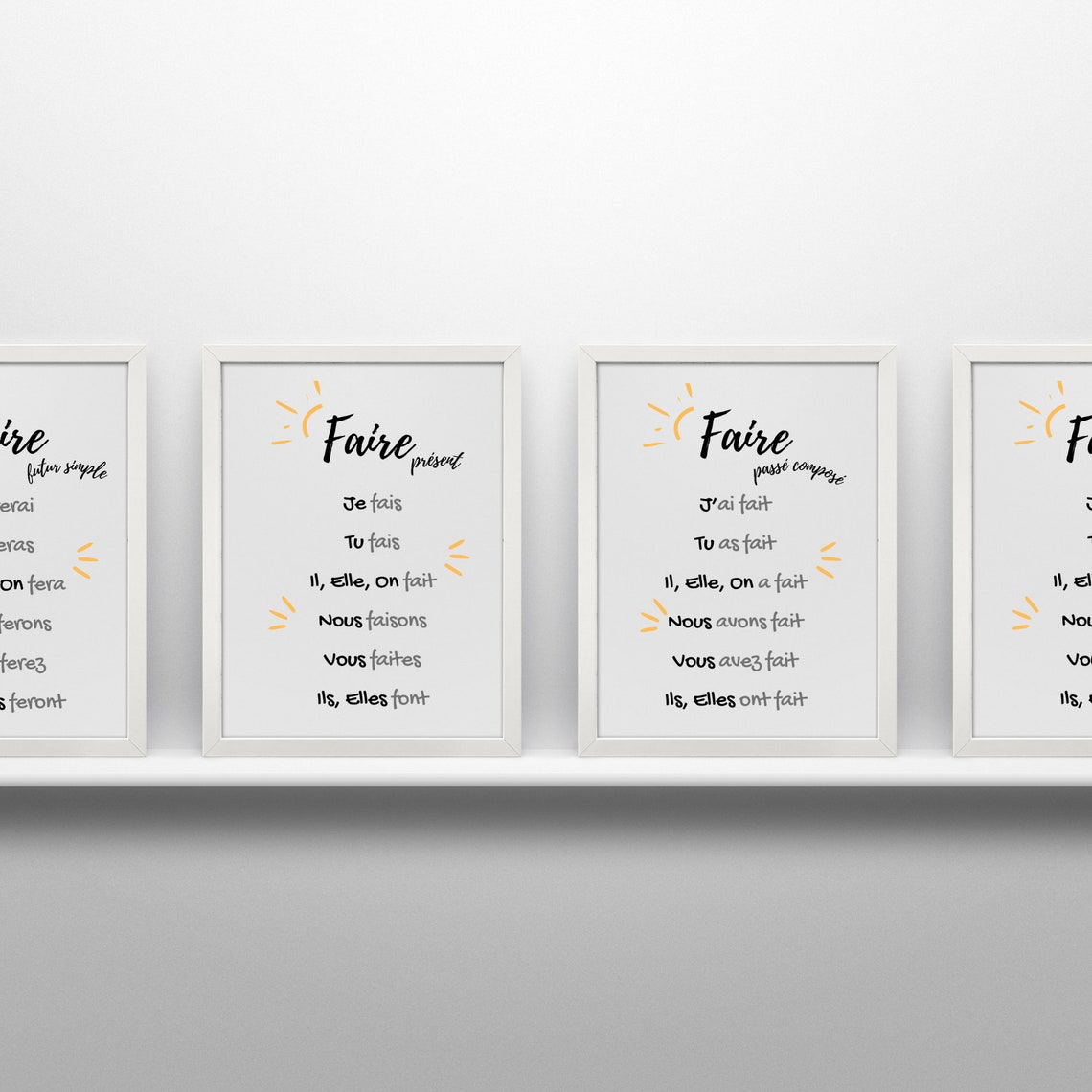French Classroom Poster - Le Verbe FAIRE (classroom Decor, Language ...