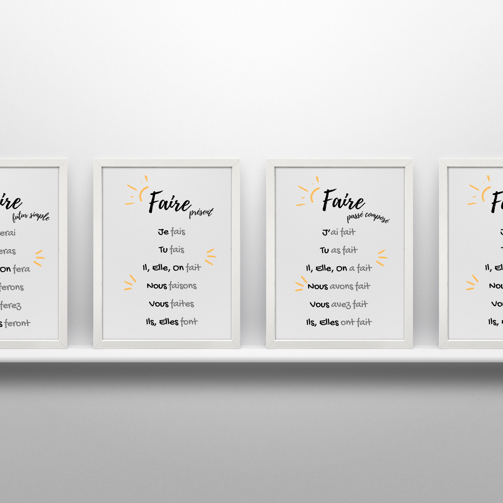 French Classroom Poster - Le Verbe FAIRE (classroom Decor, Language ...