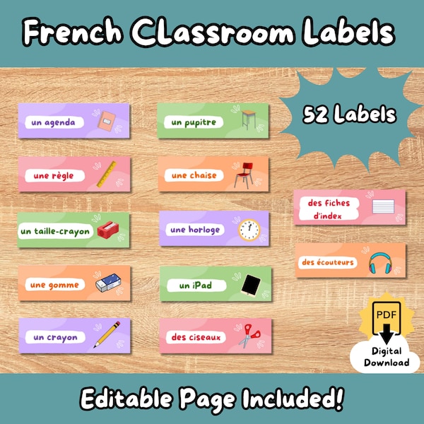 French Labels - Etsy