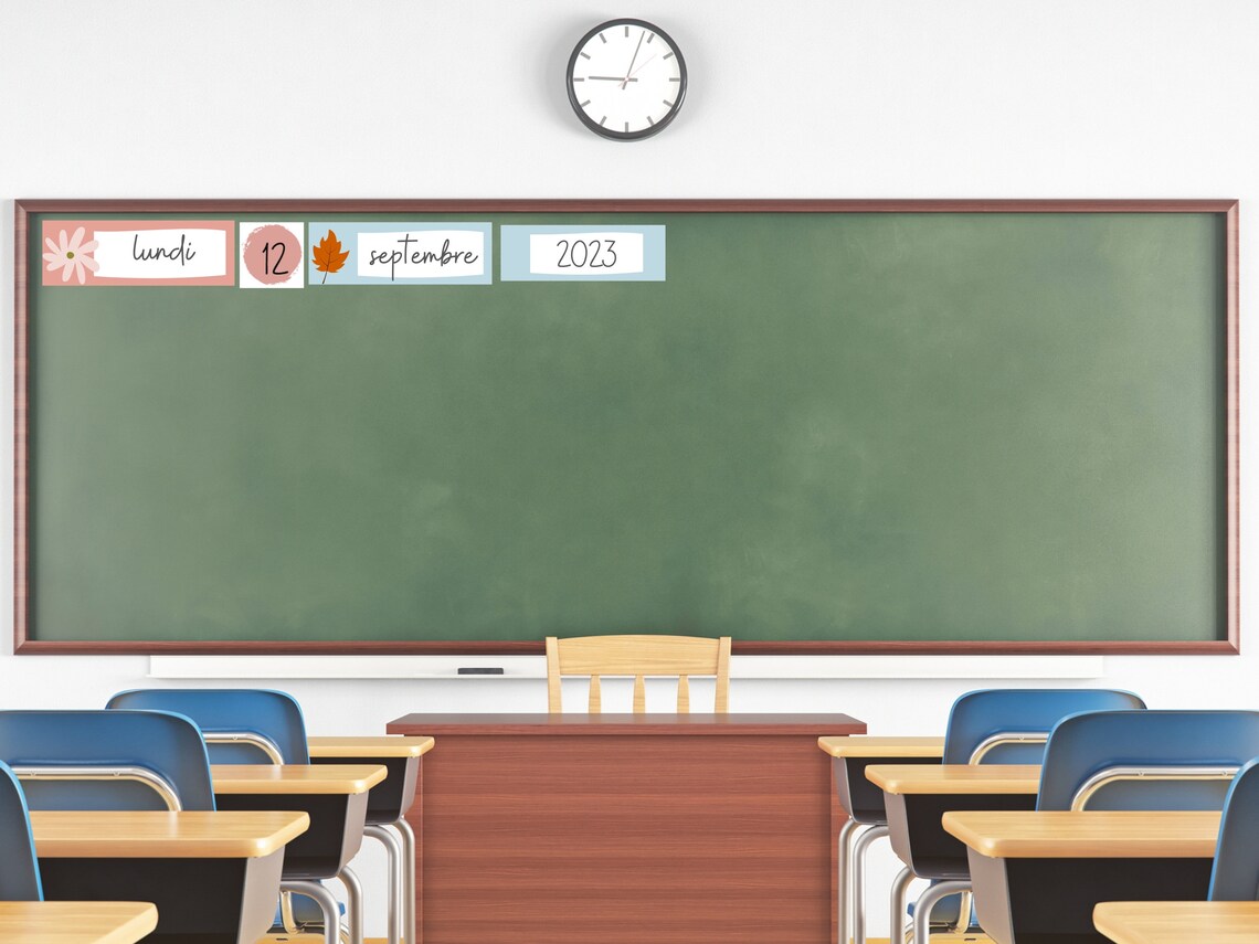 French Flip Calendar - Classroom Decor, French Days of the Week, French ...