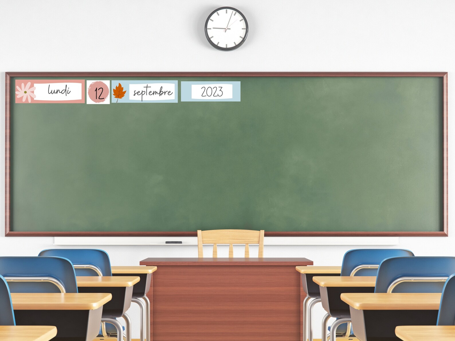 French Flip Calendar - Classroom Decor, French Days of the Week, French ...