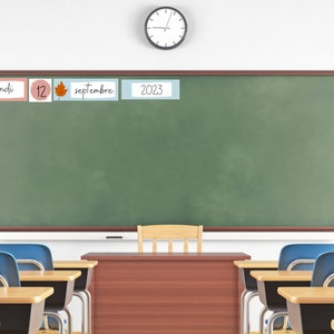 French Flip Calendar - Classroom Decor, French Days of the Week, French ...