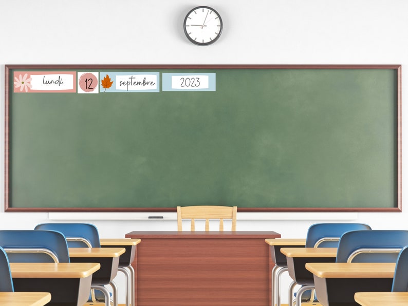 French Flip Calendar - Classroom Decor, French Days of the Week, French ...