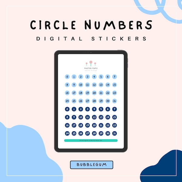 Number Circle Stickers - Etsy