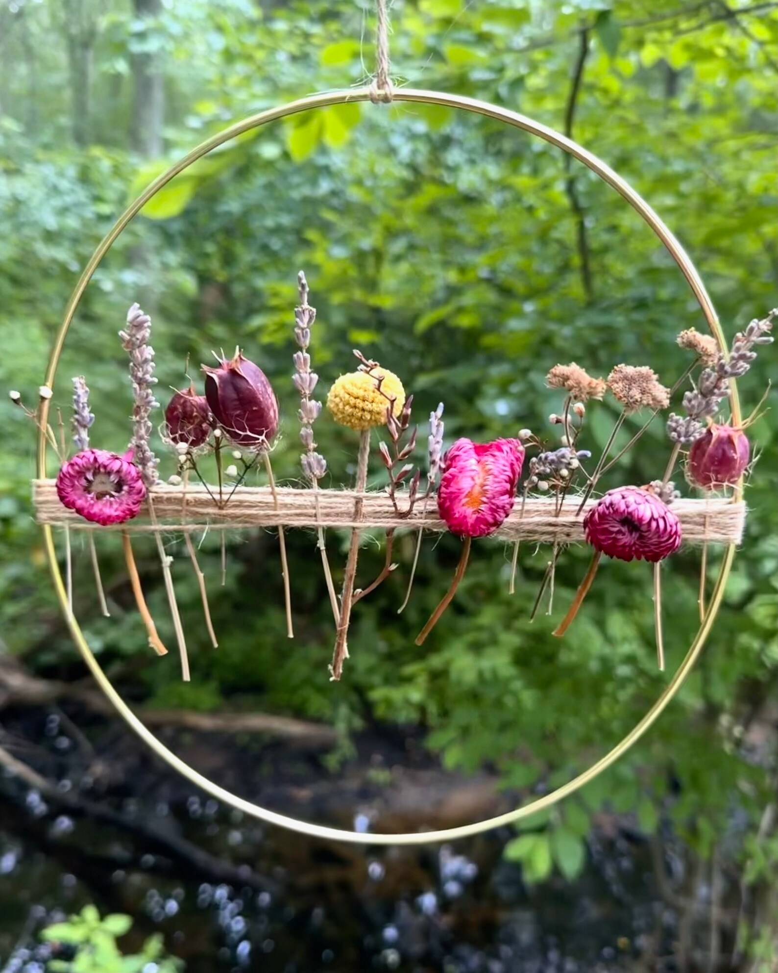 Dried Flower Hoop 10 Inch - Etsy