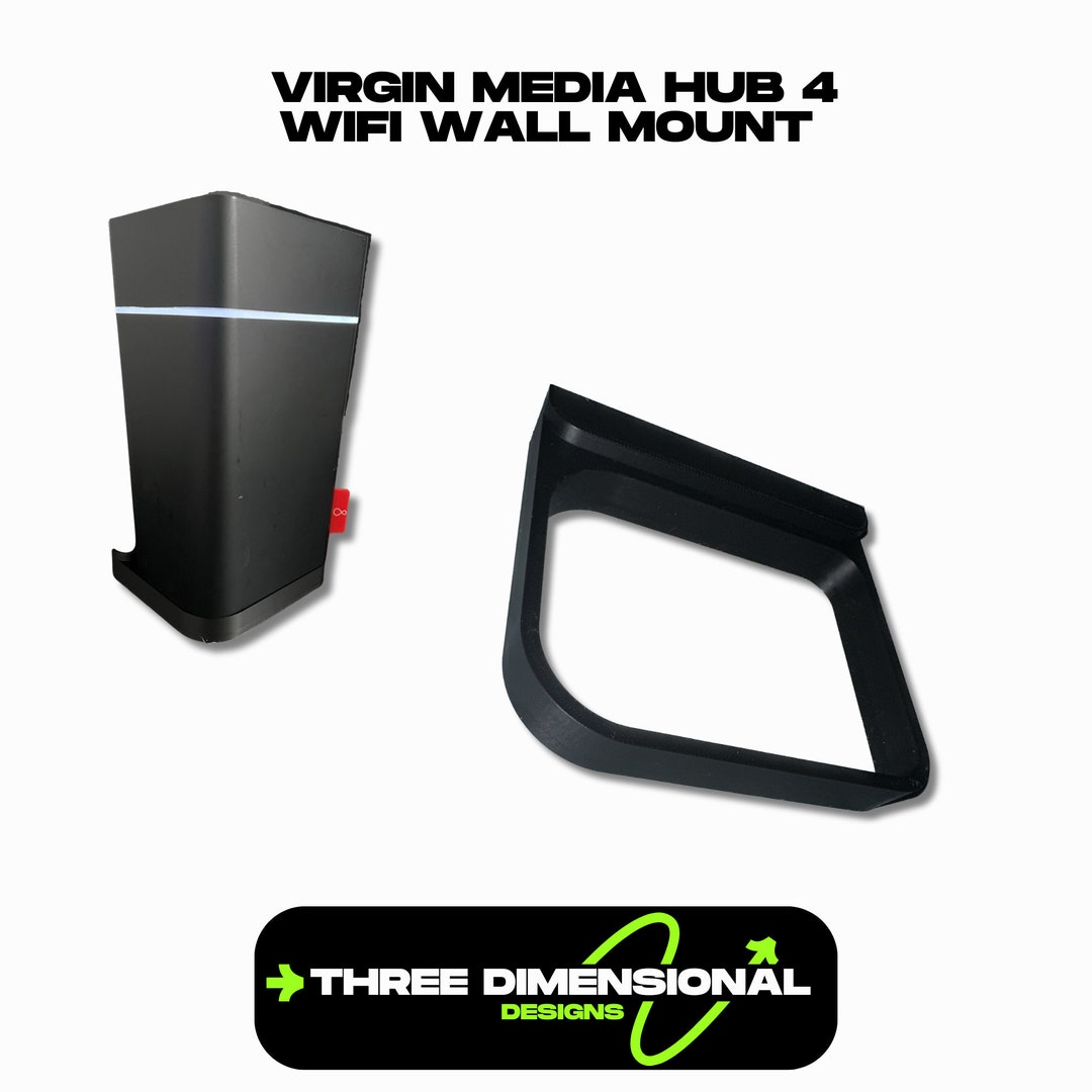 Virgin Media Hub 4 Wi-fi Wall Mounting Bracket Black/white Vertical ...