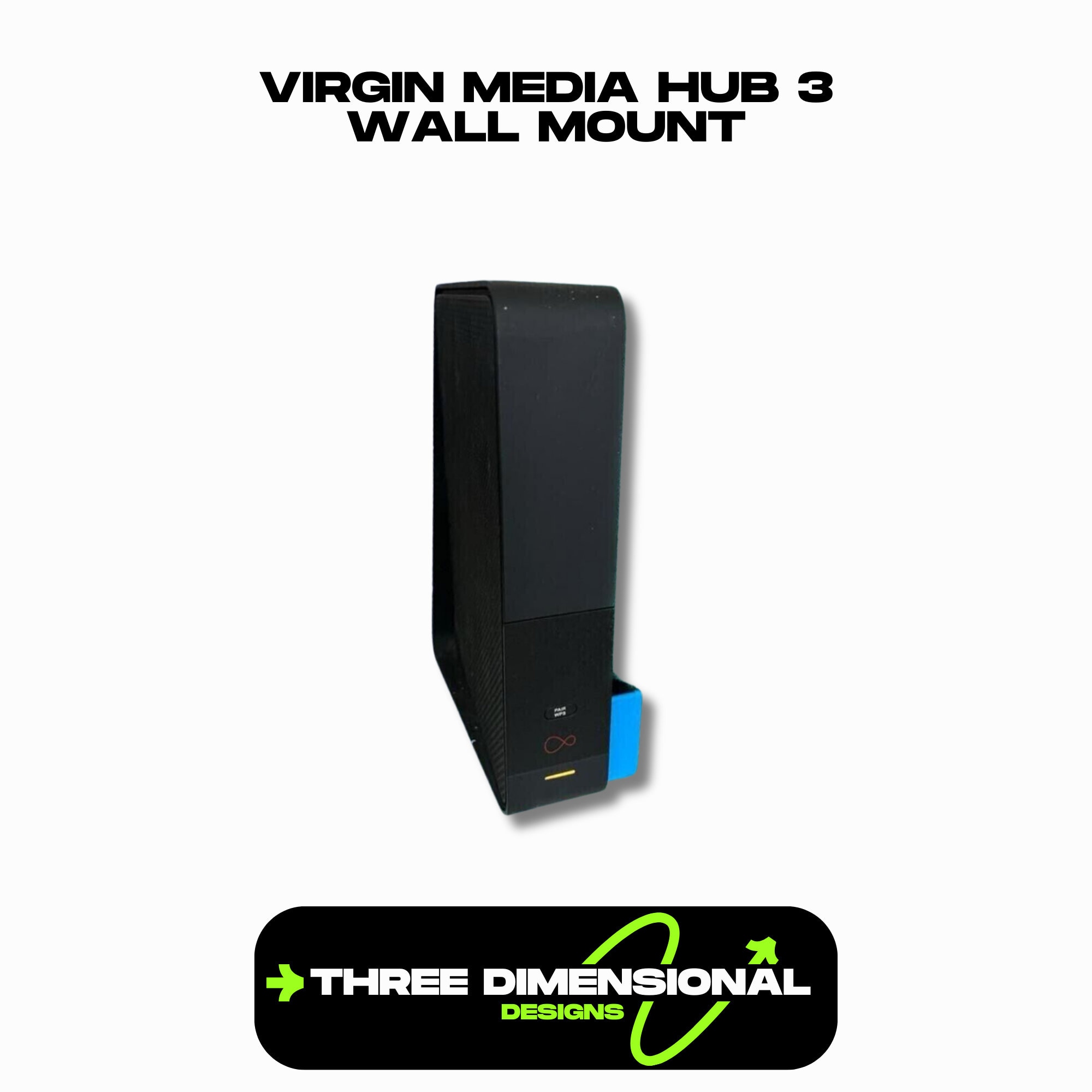 Virgin Media Hub 3 Wi-fi Wall Mounting Bracket Black/white Vertical ...