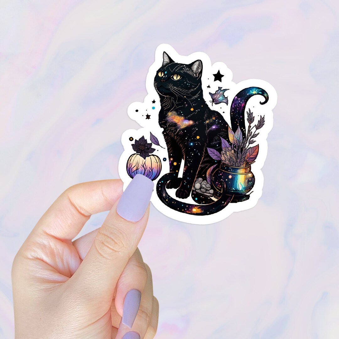 Cat Sticker Gift Cat Mom Sticker Cat Sticker Cute Sticker Witchy and ...