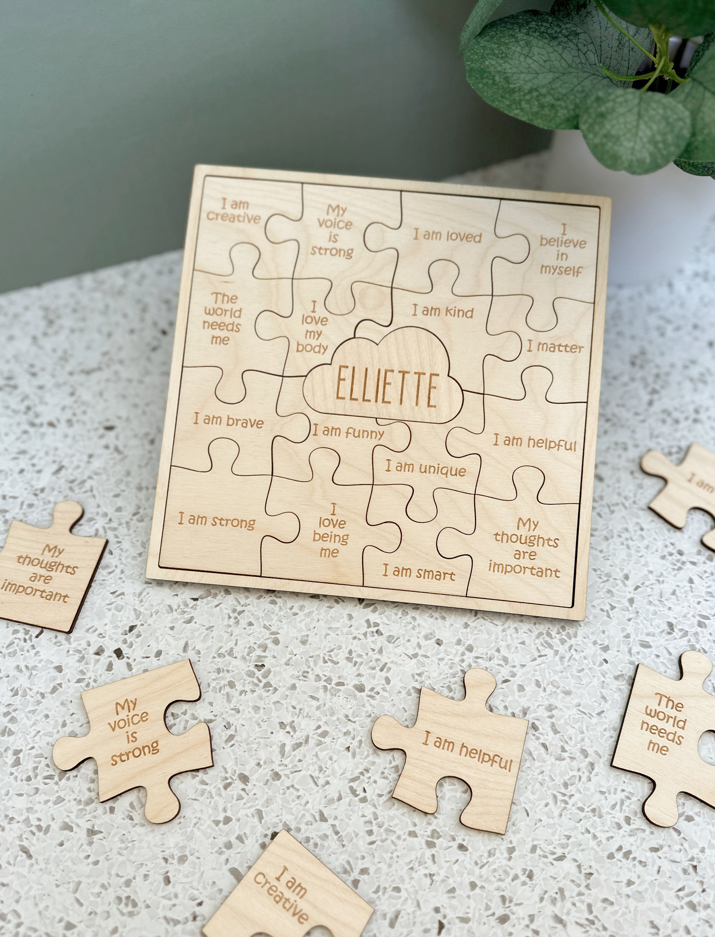 Personalized Affirmation Puzzle for Kids - I Love Myself Puzzle - Self ...