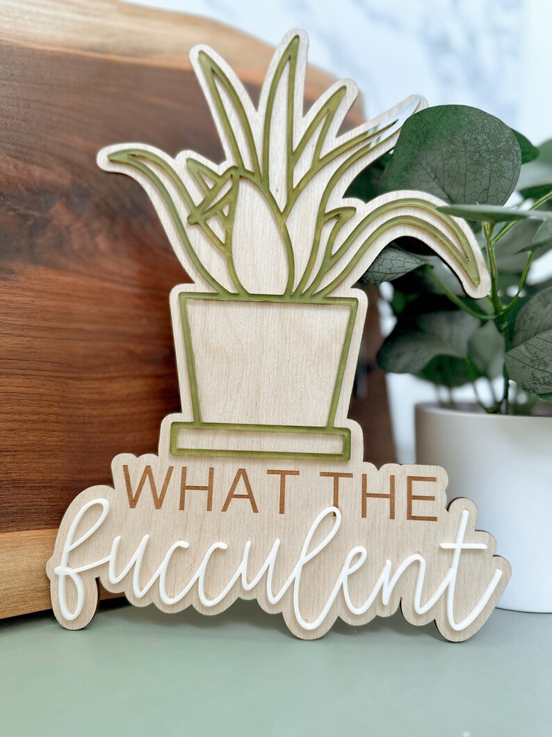 What the Fucculent - Plant Pun - Plant Art - Funny Succulent ...