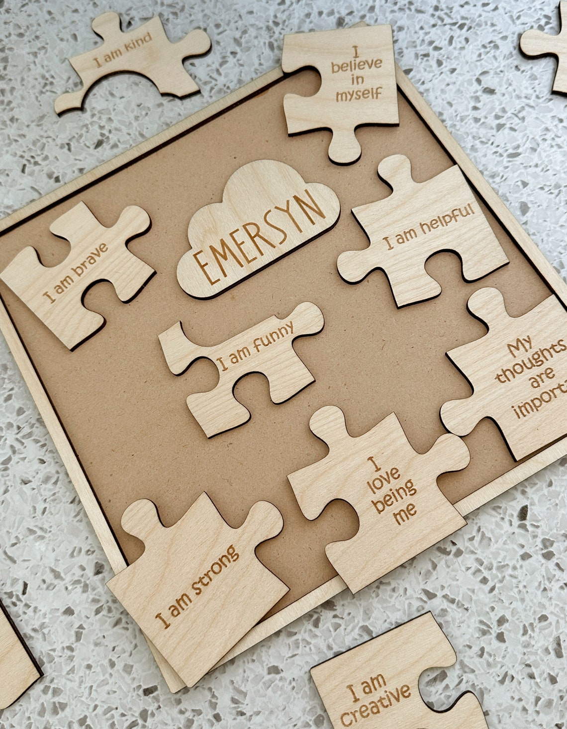 Personalized Affirmation Puzzle for Kids - I Love Myself Puzzle - Self ...