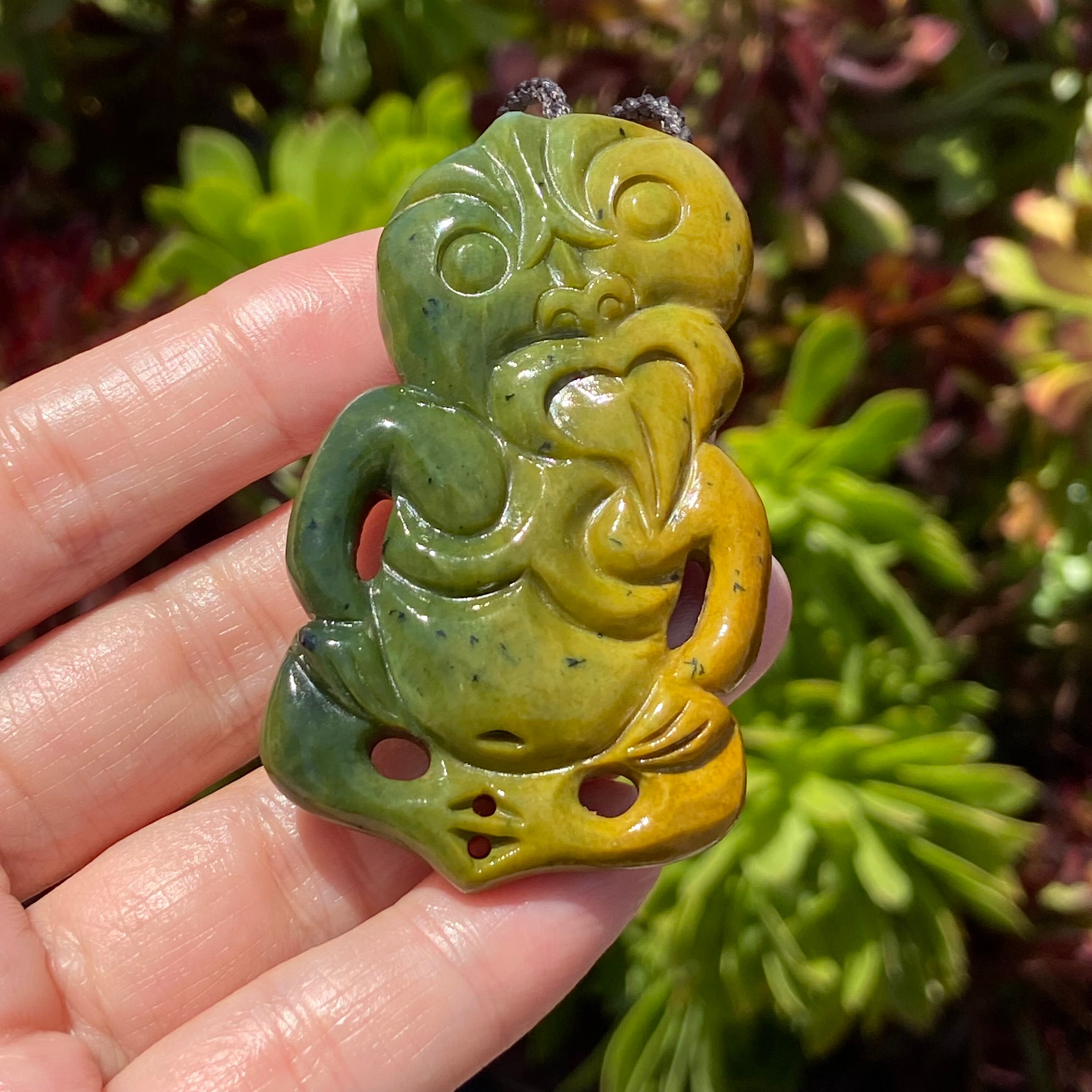 New Zealand Pounamu Greenstone Jade Hei Tiki Pendant Necklace - Etsy