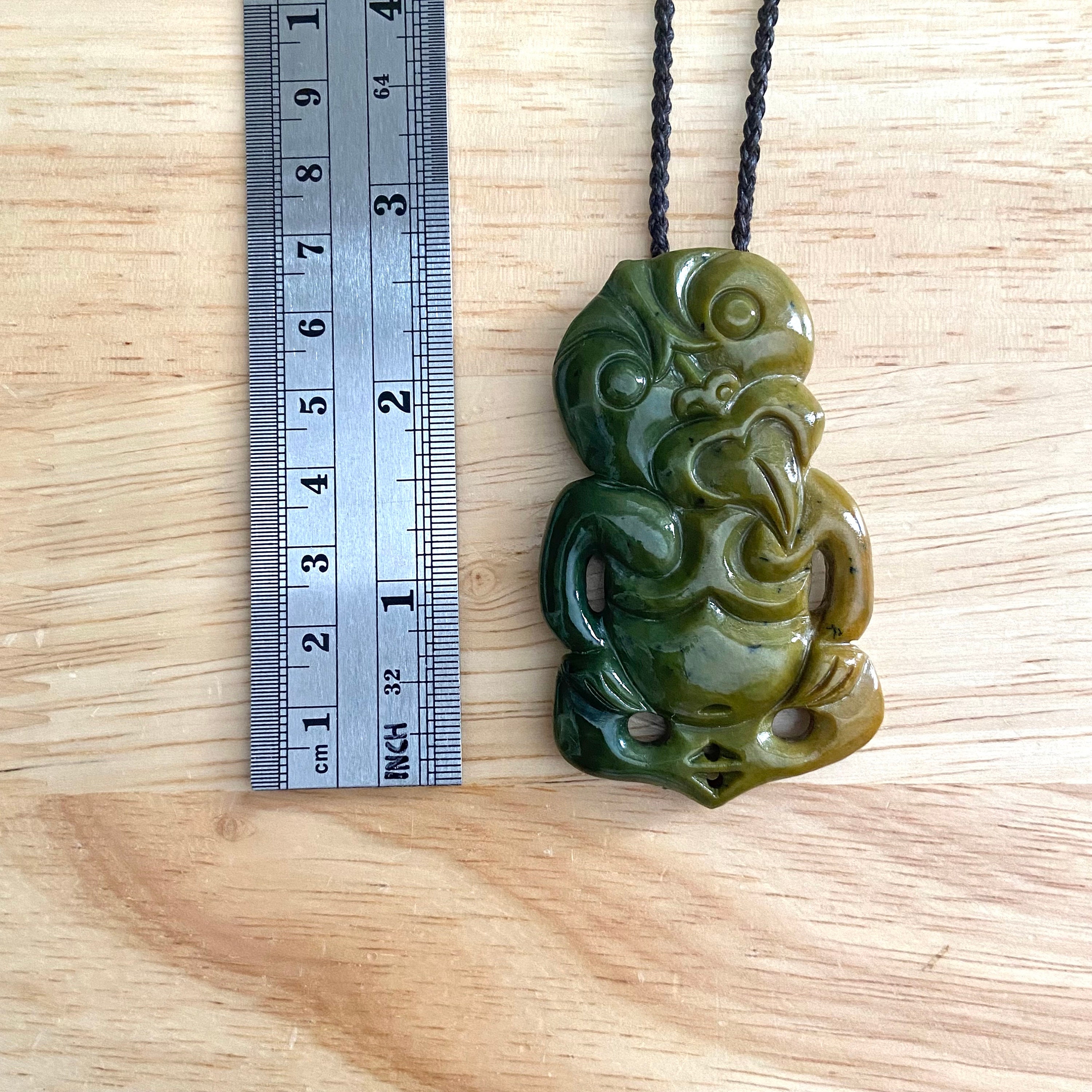 New Zealand Pounamu Greenstone Jade Hei Tiki Pendant Necklace - Etsy