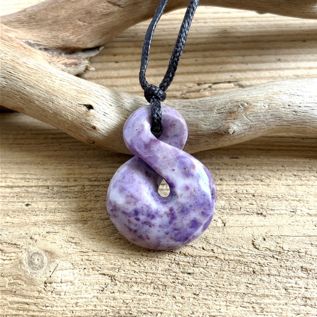Mini Turkish Lavender Jade Infinity Twist Pendant Necklace 33 Mm ...