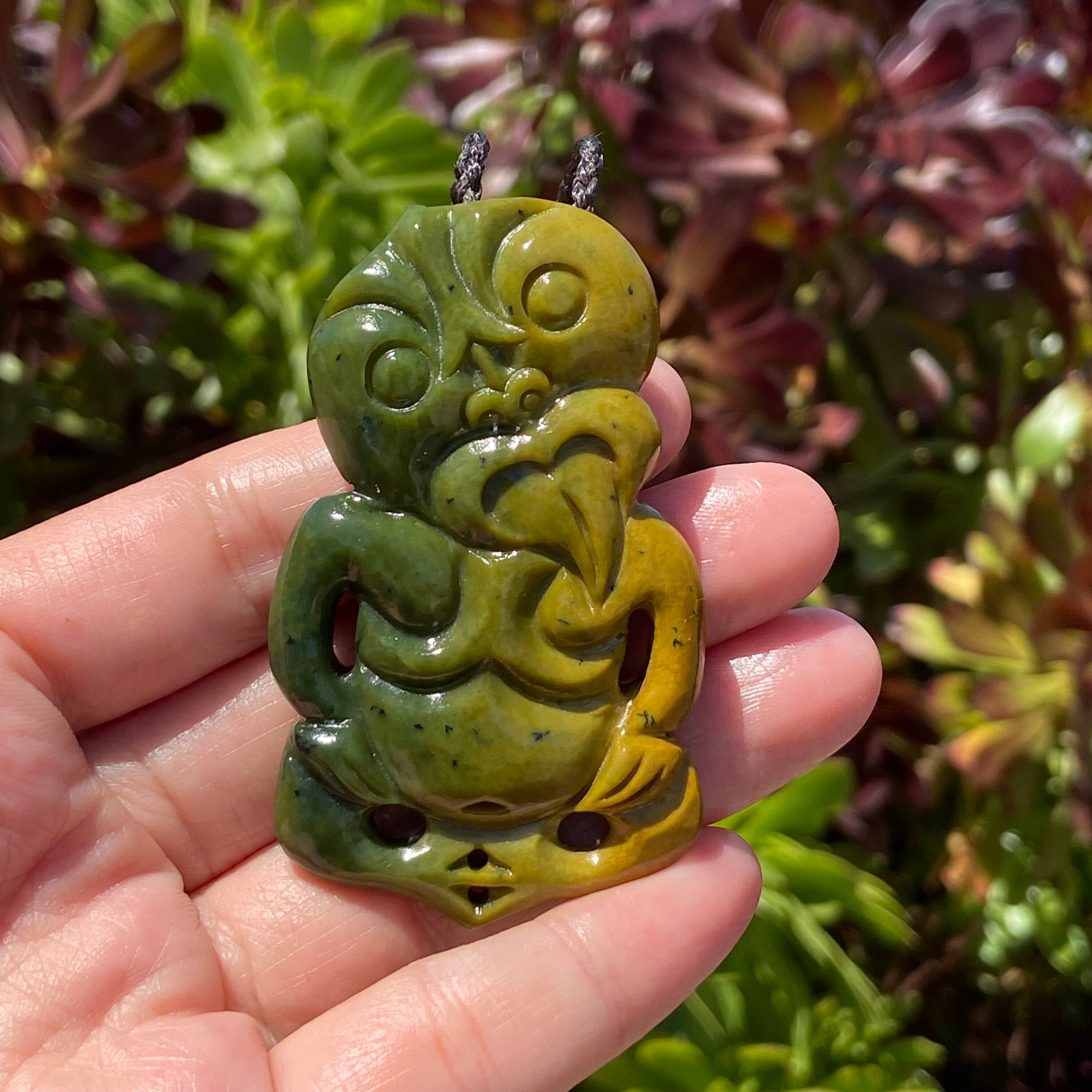 New Zealand Pounamu Greenstone Jade Hei Tiki Pendant Necklace - Etsy
