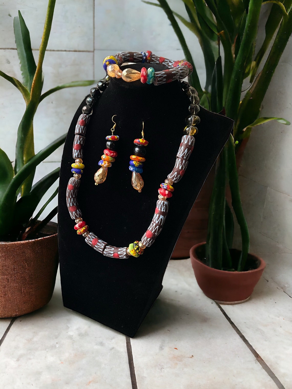The Krobo Beaded Set - Etsy