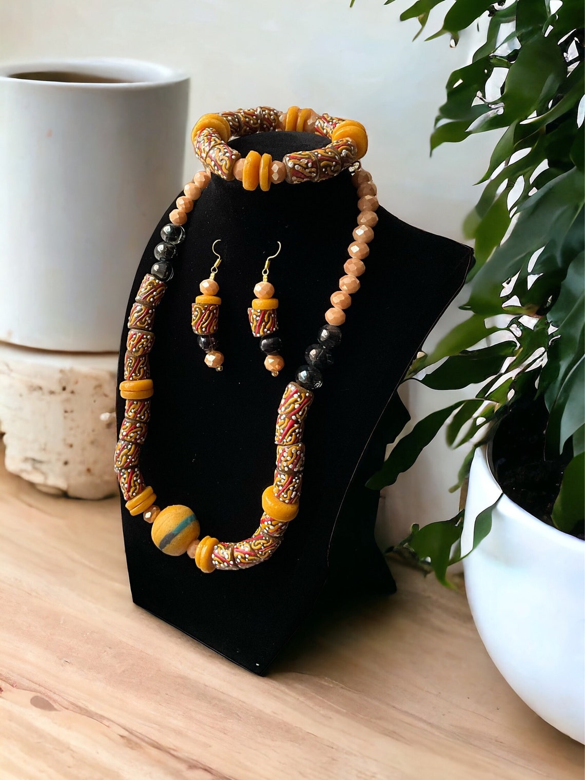 The Krobo Beaded Set - Etsy