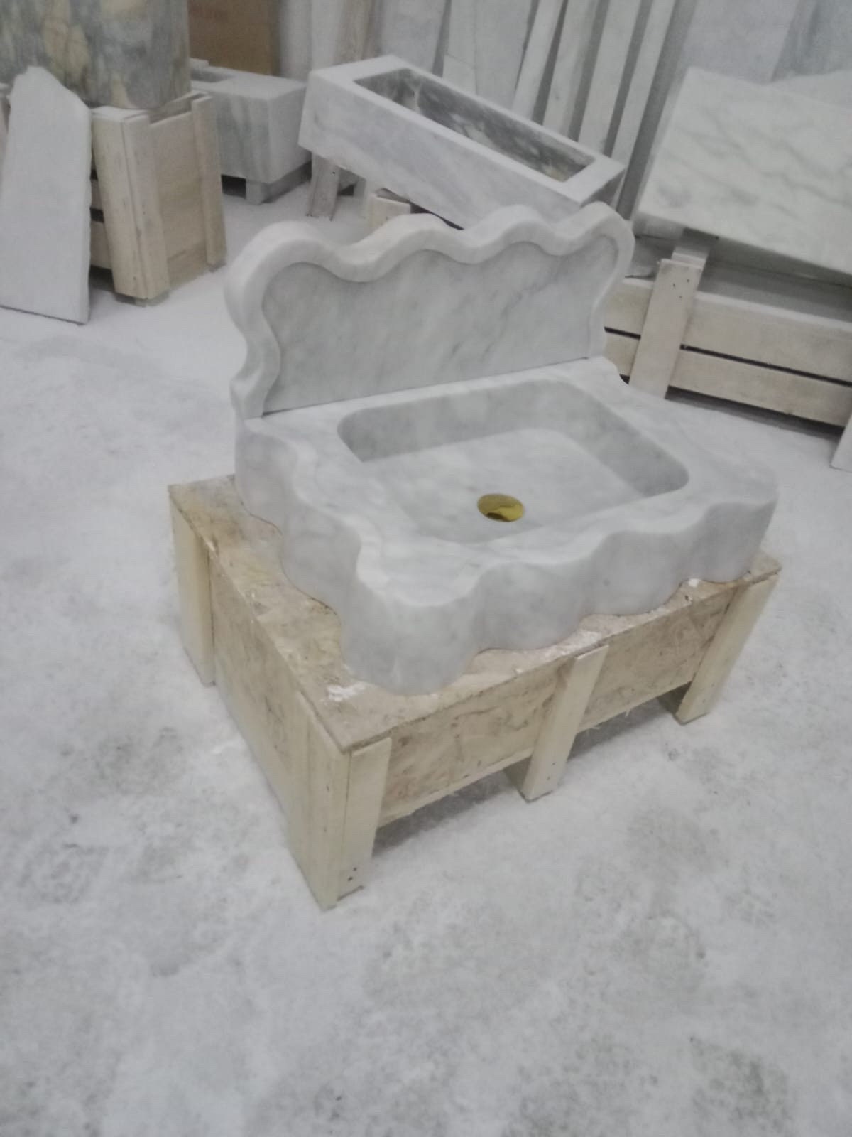 Custom Carrara Marble Sink, Wall Mount Sink, Custom Order Sink, Hand ...