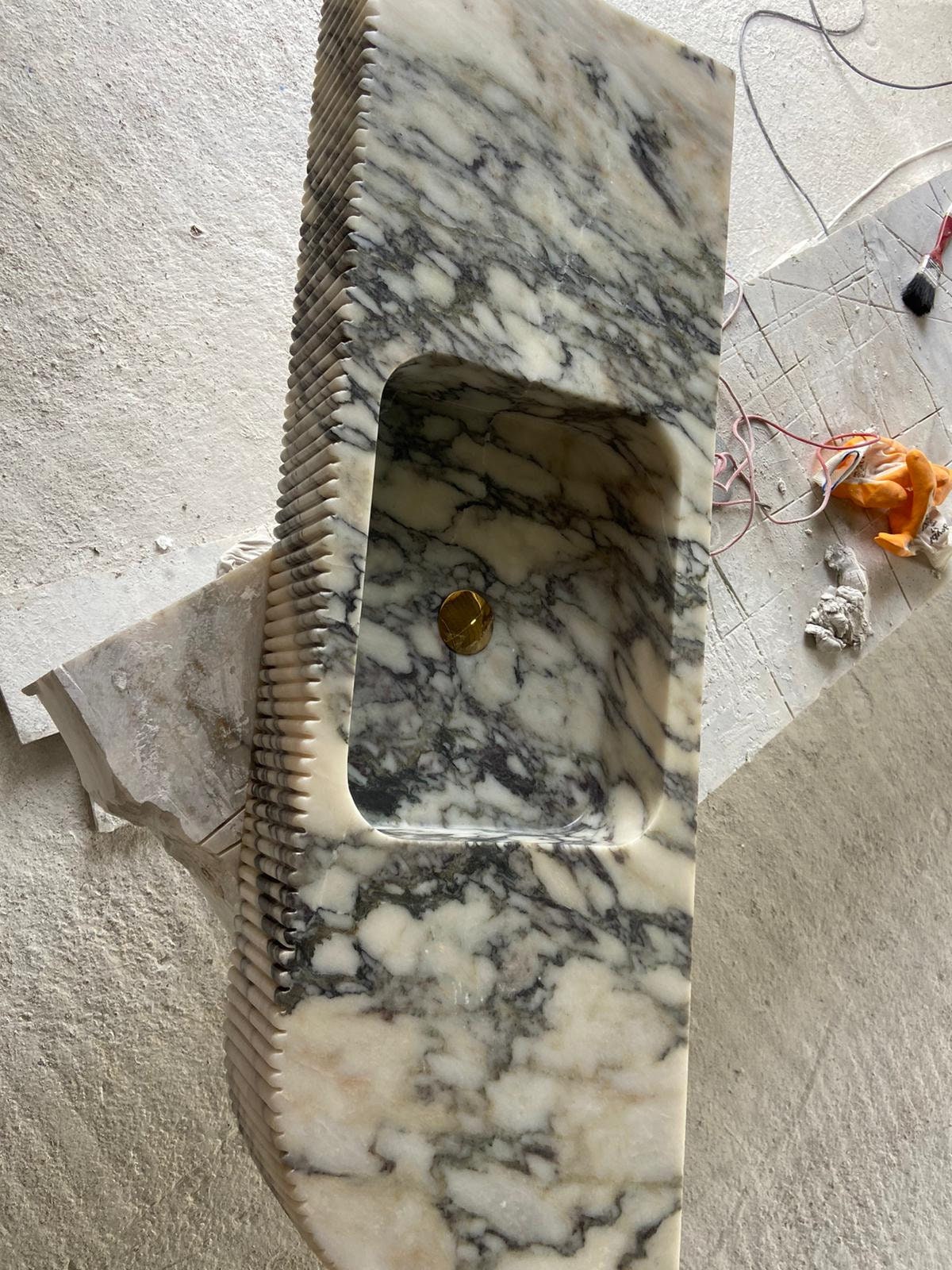 Calacatta Violet Marble Sink, Antique Marble Sink, Wall Mount Sink ...