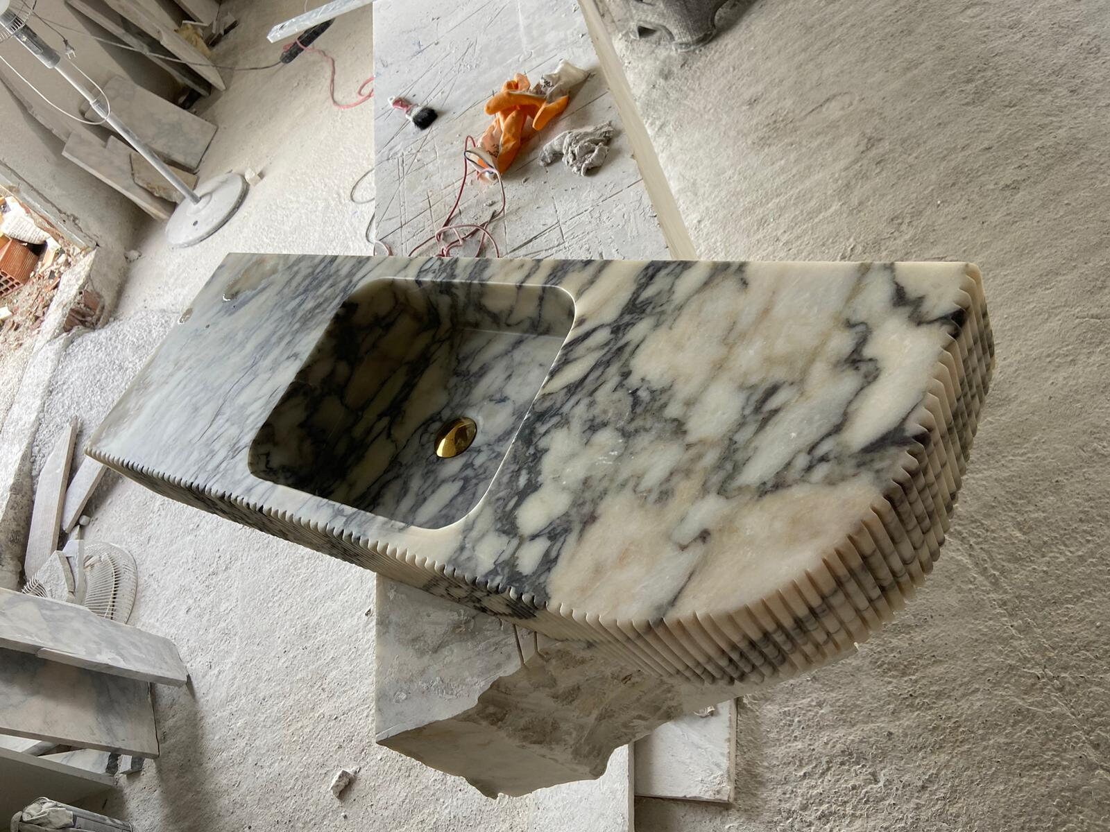Calacatta Violet Marble Sink, Antique Marble Sink, Wall Mount Sink ...