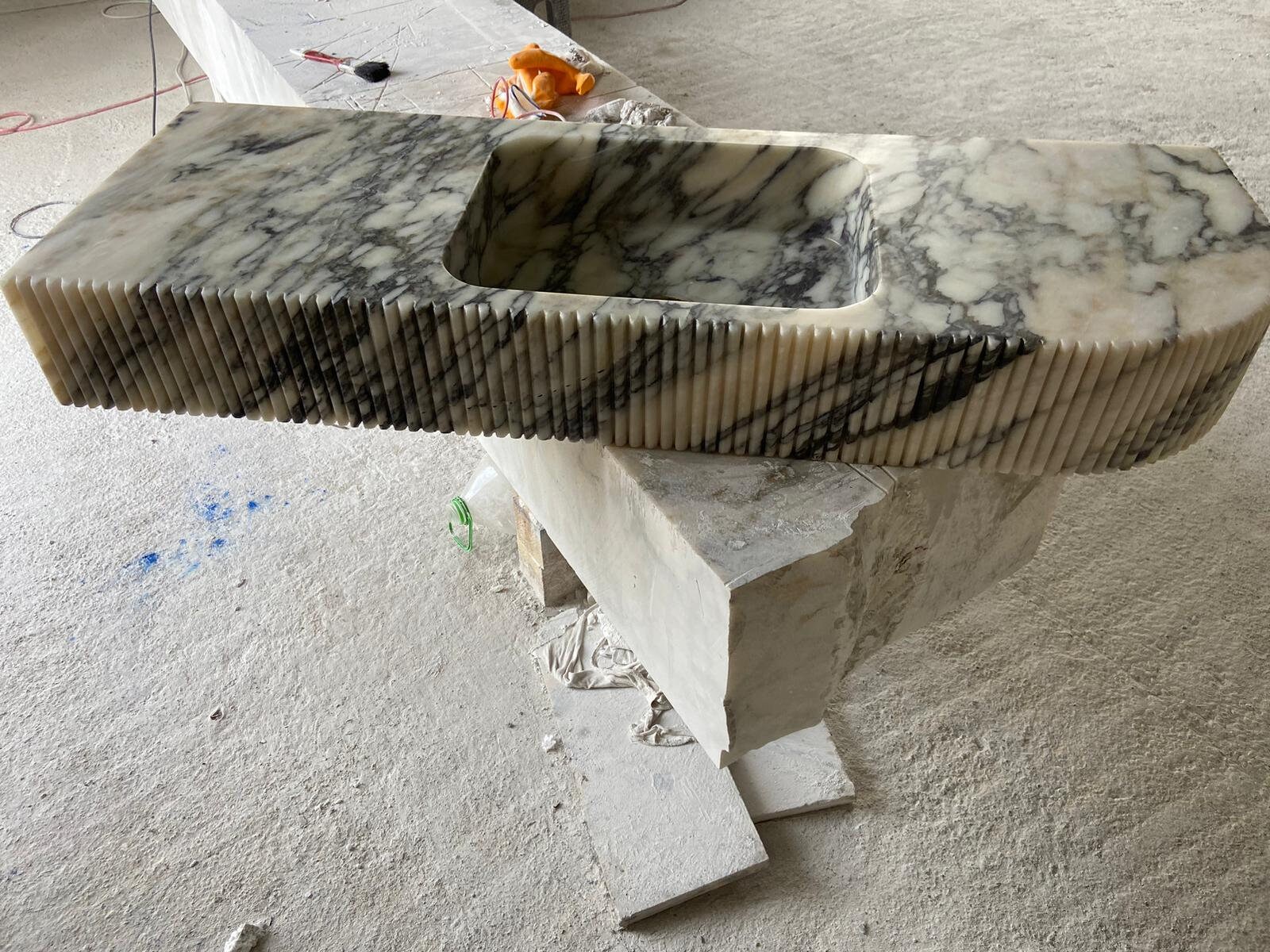 Calacatta Violet Marble Sink, Antique Marble Sink, Wall Mount Sink ...